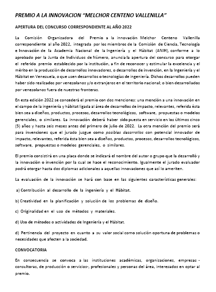 Abierta la CONVOCATORIA del concurso al PREMIO A LA INNOVACIÓN MELCHOR ...
